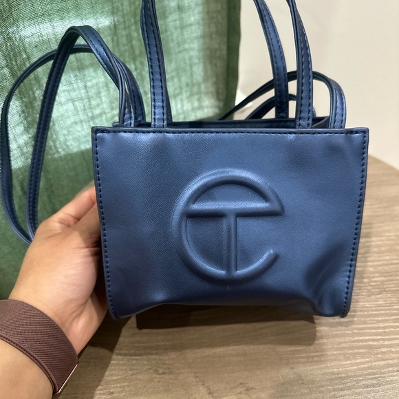Telfar | Bags | Used Like New Telfar Blue Mini Bag W | Poshmark